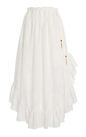 Zimmermann Daylight Ruffled Maxi Skirt - Ivory