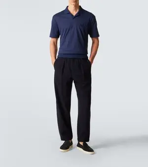 Giorgio Armani Cotton Jersey Polo Shirt