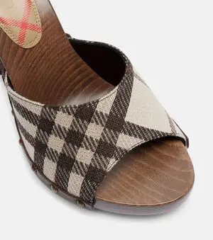 Burberry Checked Platform Sandals