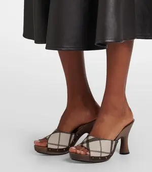 Burberry Checked Platform Sandals
