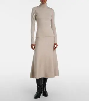 Gabriela Hearst Wool, Cashmere, And Silk Turtleneck Top