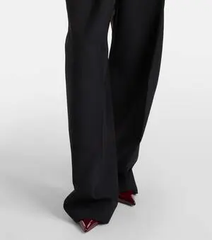 Sportmax Pleated Low-rise Wide-leg Trousers