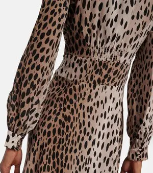 Rixo Emory Printed Silk Maxi Dress