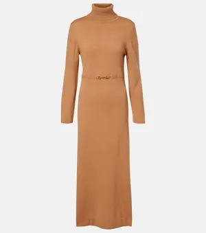Rixo Elliette Wool And Cashmere Midi Dress
