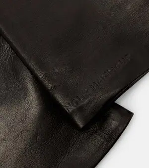 Nour Hammour Leather Gloves - Brown