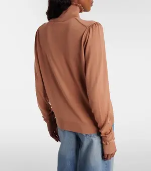 Chloé Ruffled Wool Turtleneck Sweater