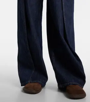 Loewe Belted High-rise Wide-leg Jeans