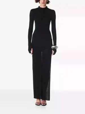 MANURI Nora Braided Detail Maxi Dress - Black