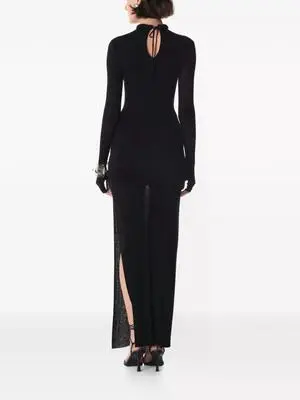 MANURI Nora Braided Detail Maxi Dress - Black