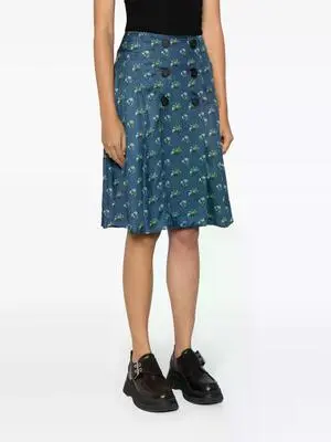 Maison Kitsuné Floral-print Wrap Skirt