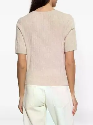 Rag & Bone Cashmere Ribbed Knit Short Sleeve T-shirt