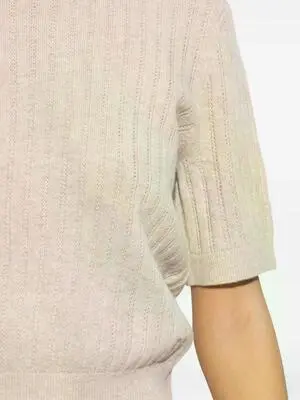 Rag & Bone Cashmere Ribbed Knit Short Sleeve T-shirt