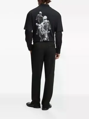 Hugo Ribbed Logo Track Pants