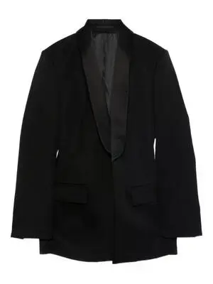 Wardrobe.NYC Shawl-lapel Blazer - Black