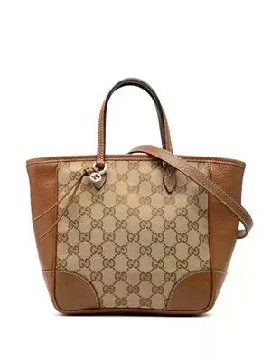 Gucci Small Gg Canvas Bree Satchel - Brown