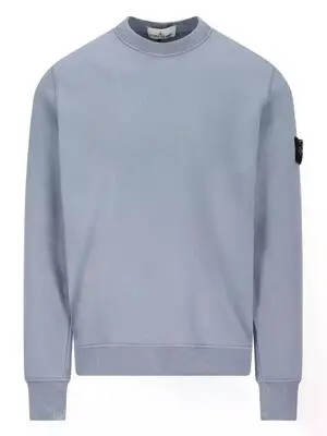 Stone Island Crew Neck Sweatshirt With Raglan Sleeves - Blue