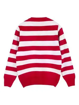 SIOLA Striped Reindeer Motif Sweater