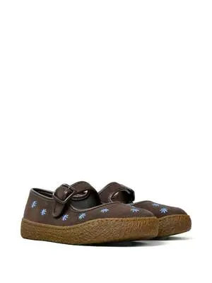 Camper Floral Buckle Ballet Flats