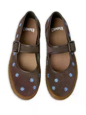 Camper Floral Buckle Ballet Flats