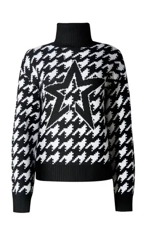 Perfect Moment Chunky Houndstooth Wool Sweater - Print