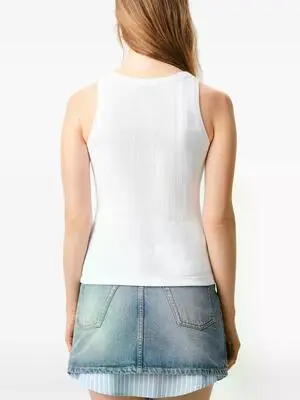 AMI Paris Ribbed Knit Tank Top