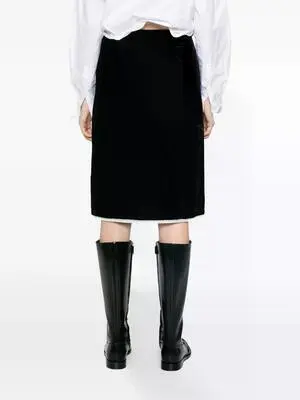 Prada Midi Velvet Skirt
