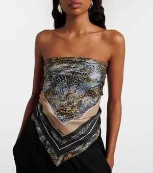 Christopher Esber Snake-print Silk Scarf - Multicoloured