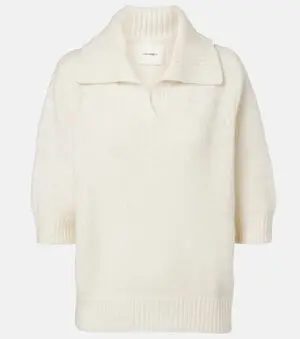 LISA YANG Lailai Cashmere And Silk Polo Sweater - White