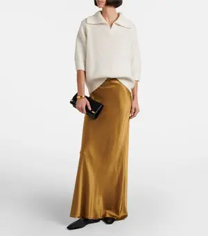 LISA YANG Lailai Cashmere And Silk Polo Sweater - White
