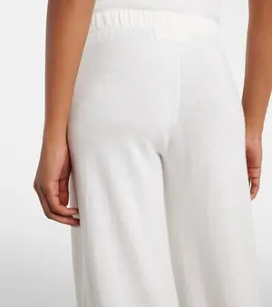 LISA YANG Aina Cotton And Cashmere Wide-leg Pants - Grey