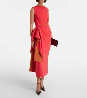 ROKSANDA Calatrava Crepe Midi Dress - Red