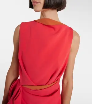ROKSANDA Calatrava Crepe Midi Dress - Red