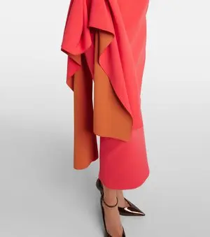 ROKSANDA Calatrava Crepe Midi Dress - Red