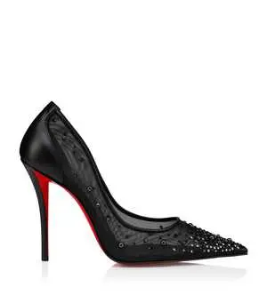 CHRISTIAN LOUBOUTIN Miss Z Degrastrass Leather Pumps - Black