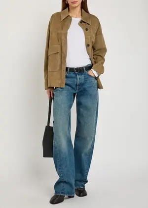 ARMA Kaylee Panelled Suede Shirt Jacket