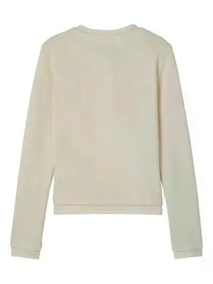 B+AB Tie Detail Long Sleeve Top - Neutrals