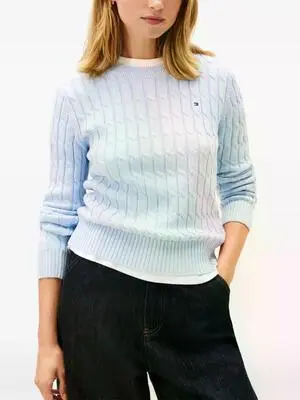 Tommy Hilfiger Cable Knit Logo Sweater