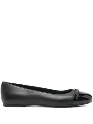 Michael Kors Leather Ballet Flats - Black