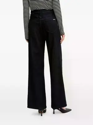 Joseph Ribkoff Wide Leg Jeans With Logo Plaque