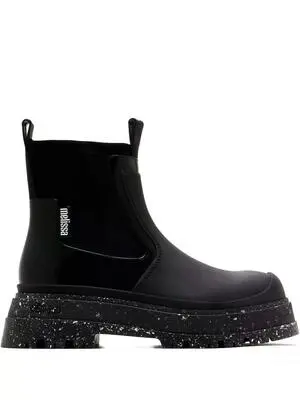 Melissa Platform Panelled Boots - Black