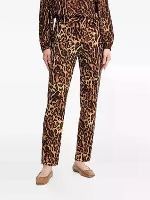 Joseph Ribkoff Animal Print Split-hem Trousers