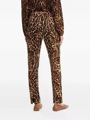 Joseph Ribkoff Animal Print Split-hem Trousers