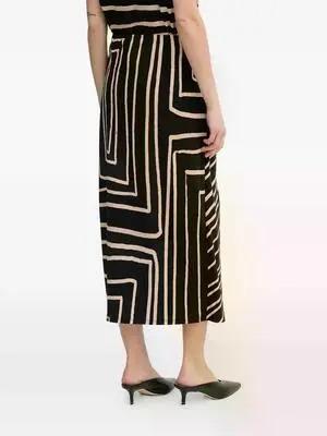 Joseph Ribkoff Geometric Print Midi Skirt With Knot Detail