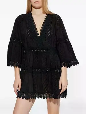 Melissa Odabash Lace V-neck Mini Dress