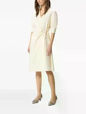 Pinko Beige Ring Detail Midi Dress