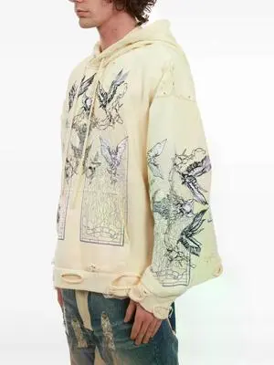 WHO DECIDES WAR Distressed Graphic Hoodie