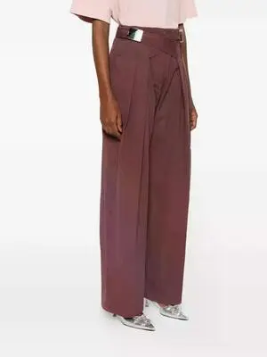 Attico Buckle-detail Pleated Trousers