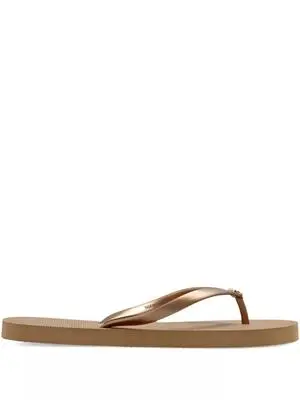 Melissa Odabash Logo Detail Flip Flops - Neutrals