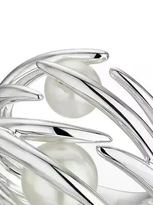 SHAUN LEANE Sterling Pearl Ring - Silver
