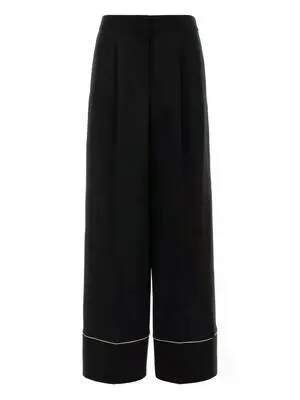 Fendi Pleated Front Side Pocket Straight Leg Trousers